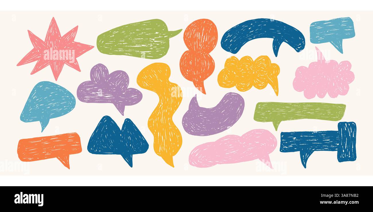 Crayon speech bubble abstract Stock Vector Images - Alamy