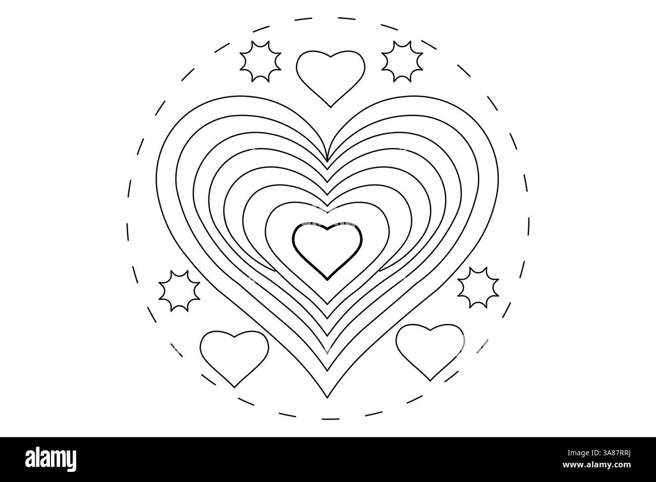 Love shape continuous one line art drawing of hard shape outline line ...