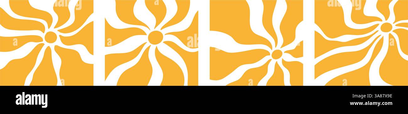 Sun groovy radial in 70s psychedelic style. Retro sunshine burst with ...