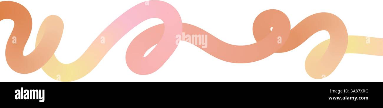 Abstract gradient lines with wavy shapes and geometric patterns. 3D squiggle design creating a ...