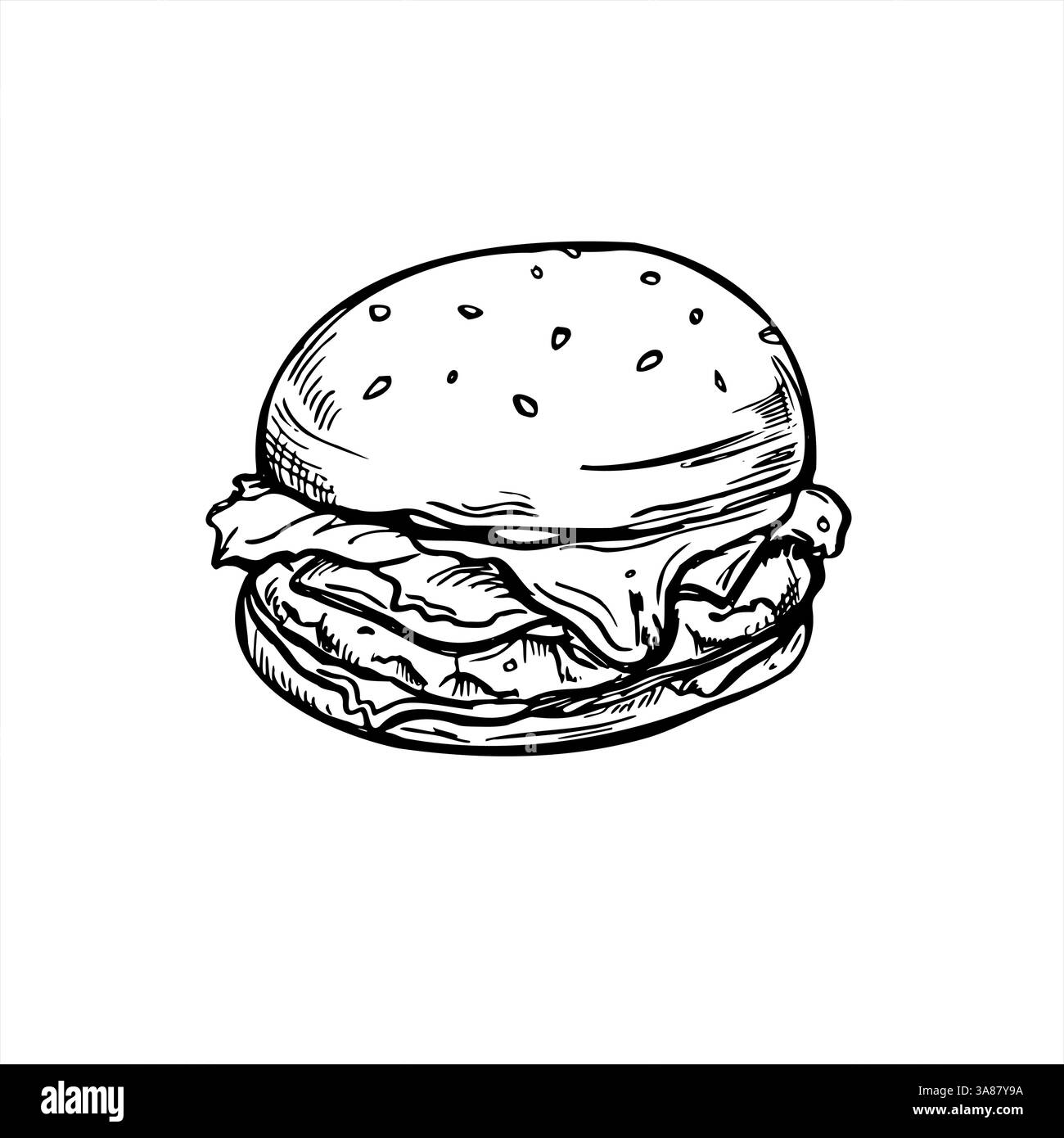 Sandwich cheese sauce Stock Vector Images - Alamy