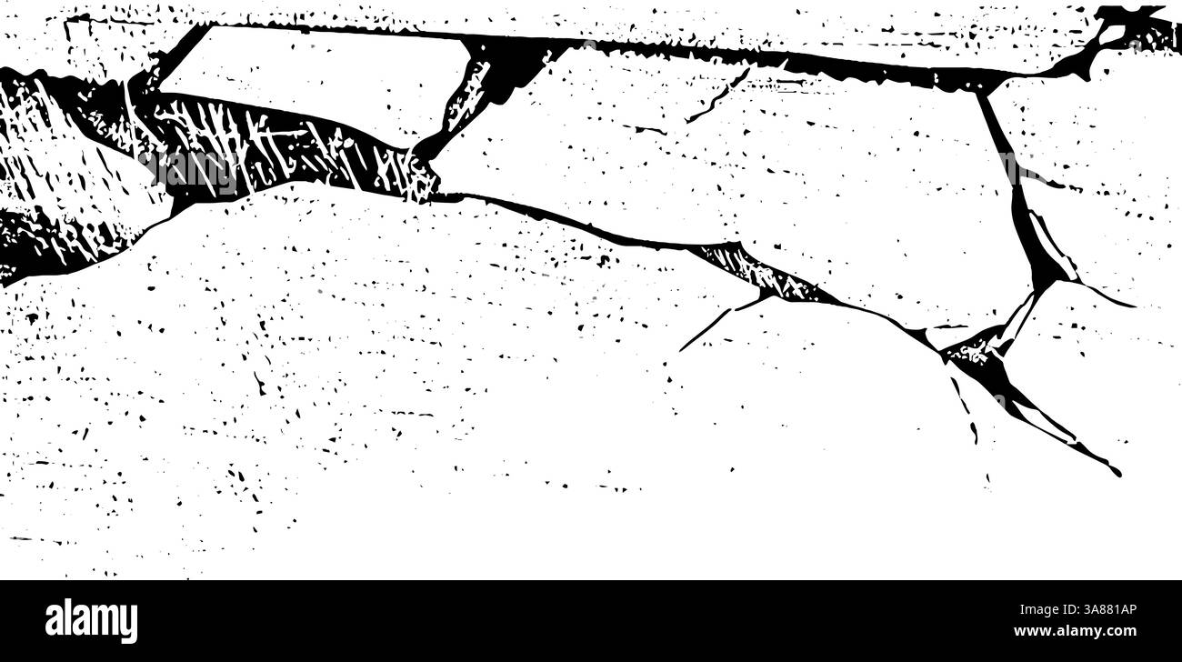 Vector Texture Wall Crack Paint Grunge Design on White Abstract ...