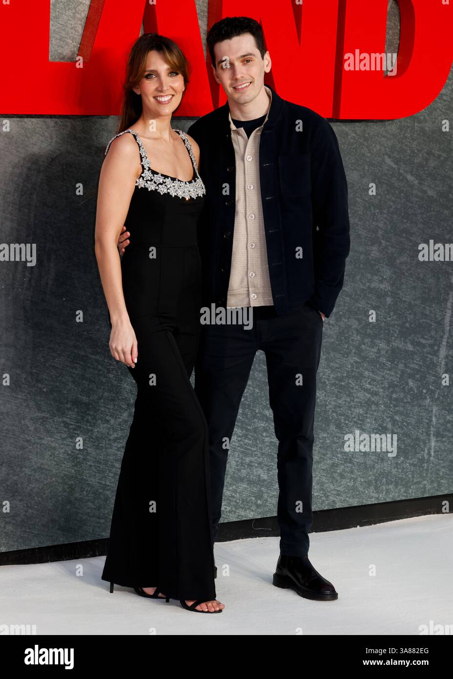 London, UK. 27th Mar, 2025. Lucy Kane and Jack Rowan attend the MobLand ...