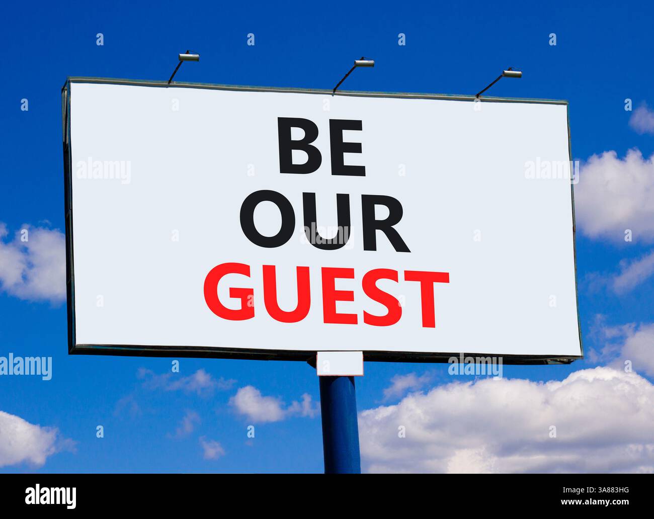 Be our guest symbol. Concept words Be our guest on beautiful big white ...