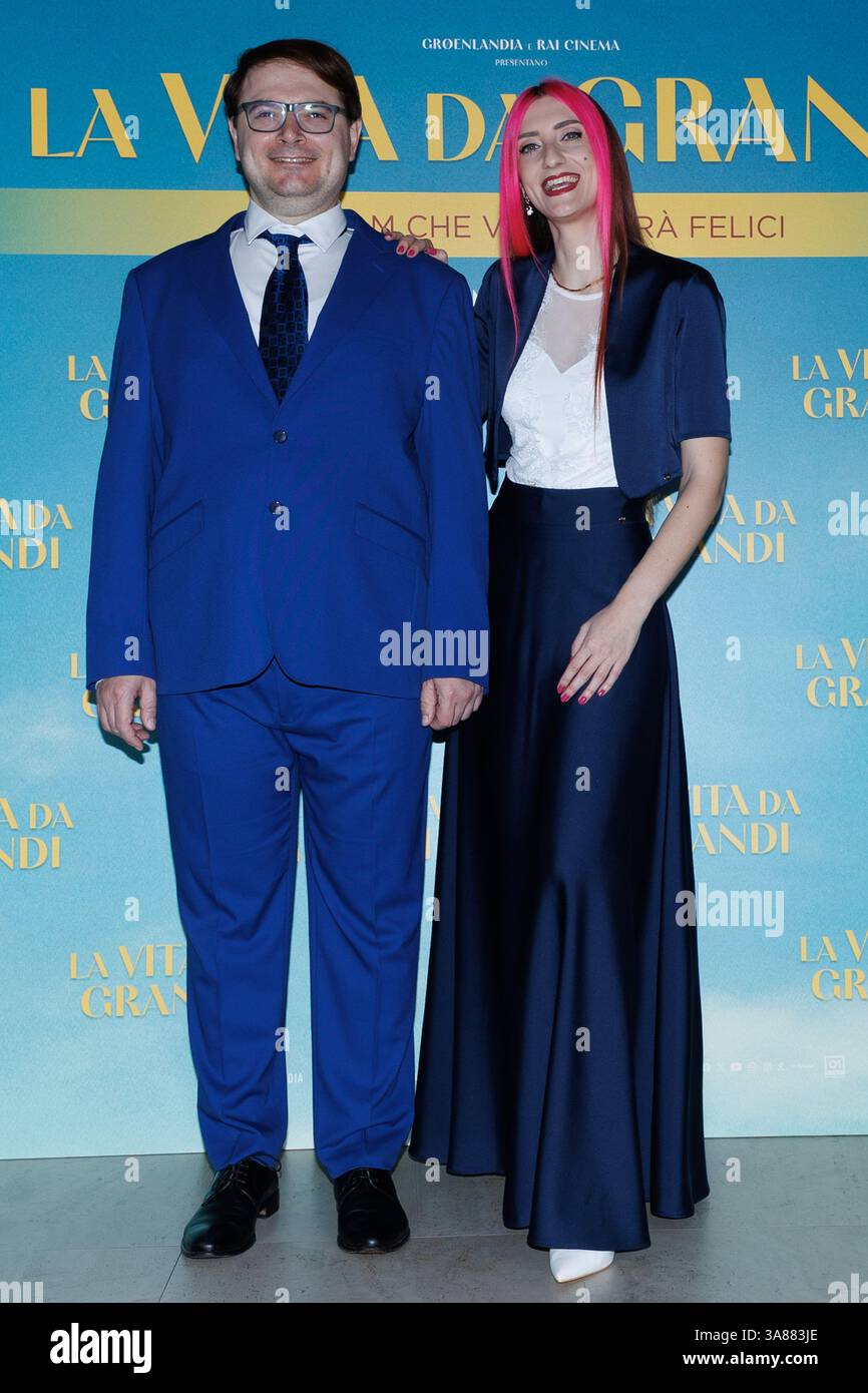 Rome, Italy. 28th Mar, 2025. Damiano Tercon and Margherita Tercon ...