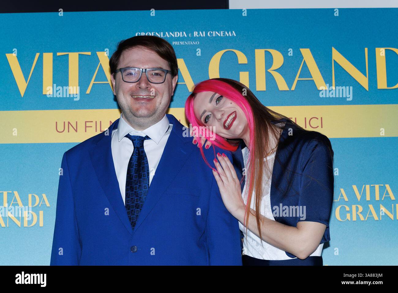 Damiano Tercon and Margherita Tercon attend the photocall of the movie ...
