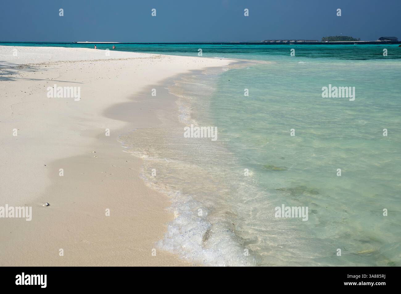 Deserted sandy beech,Maldives Stock Photo - Alamy
