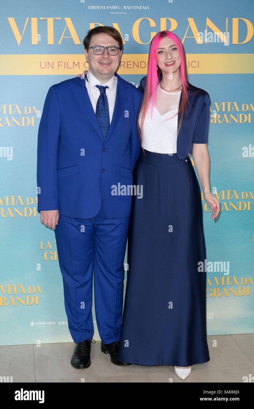 Rome, Italy. 28th Mar, 2025. Damiano Tercon (l) and Margherita Tercon ...