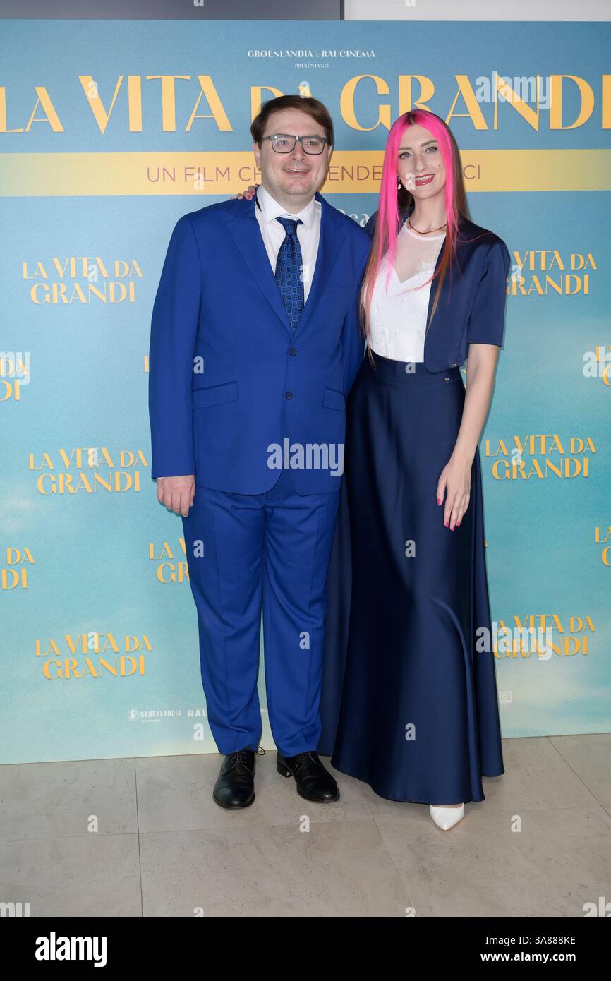 Rome, Italy. 28th Mar, 2025. Damiano Tercon (l) and Margherita Tercon ...