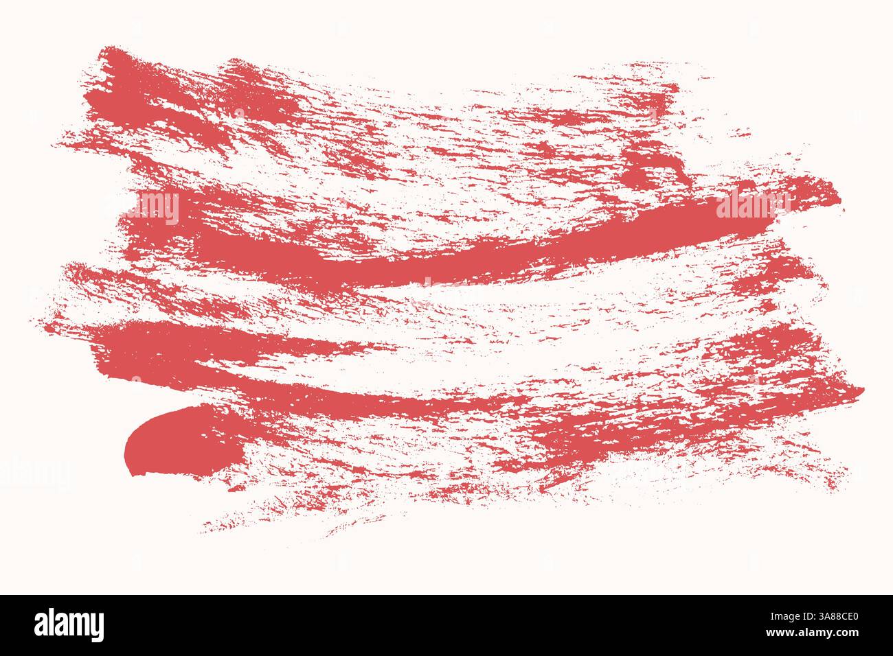 Red Grunge Brush Stroke Line Isolated on White Background. Chalk Bold ...