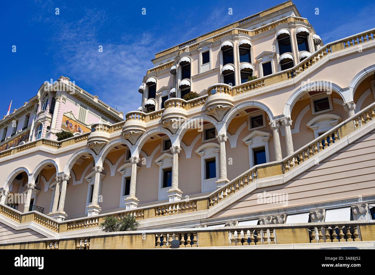 Beautiful old building facade in Monte Carlo,Monaco Stock Photo - Alamy