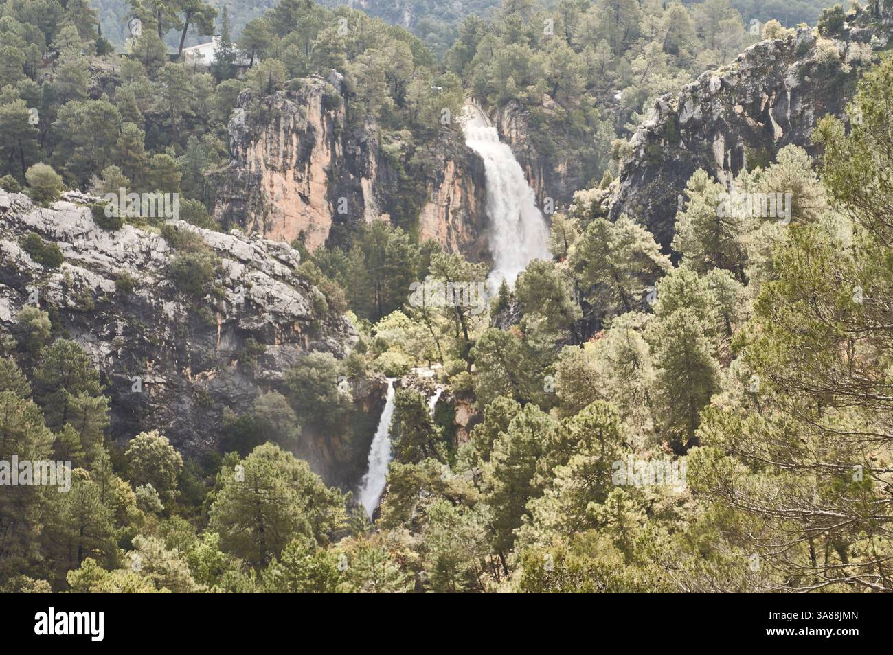 Two stunning waterfalls along the Osera route in Sierra de Cazorla ...