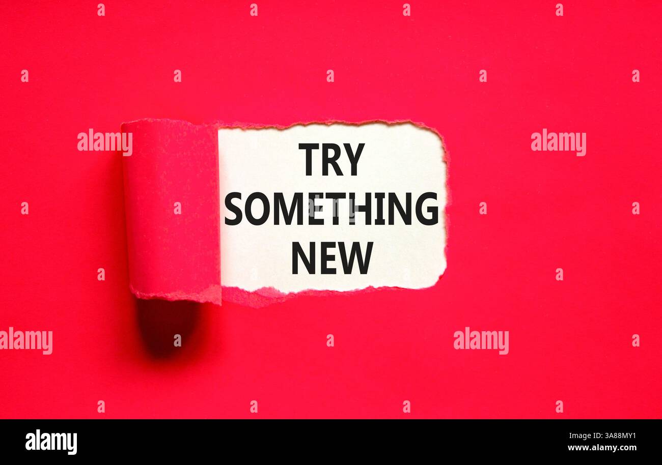 Try something new symbol. Concept words Try something new on beautiful ...