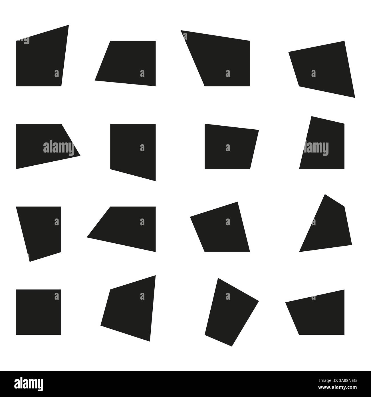 Polygon shape set. Irregular form collection. Geometric block variety ...