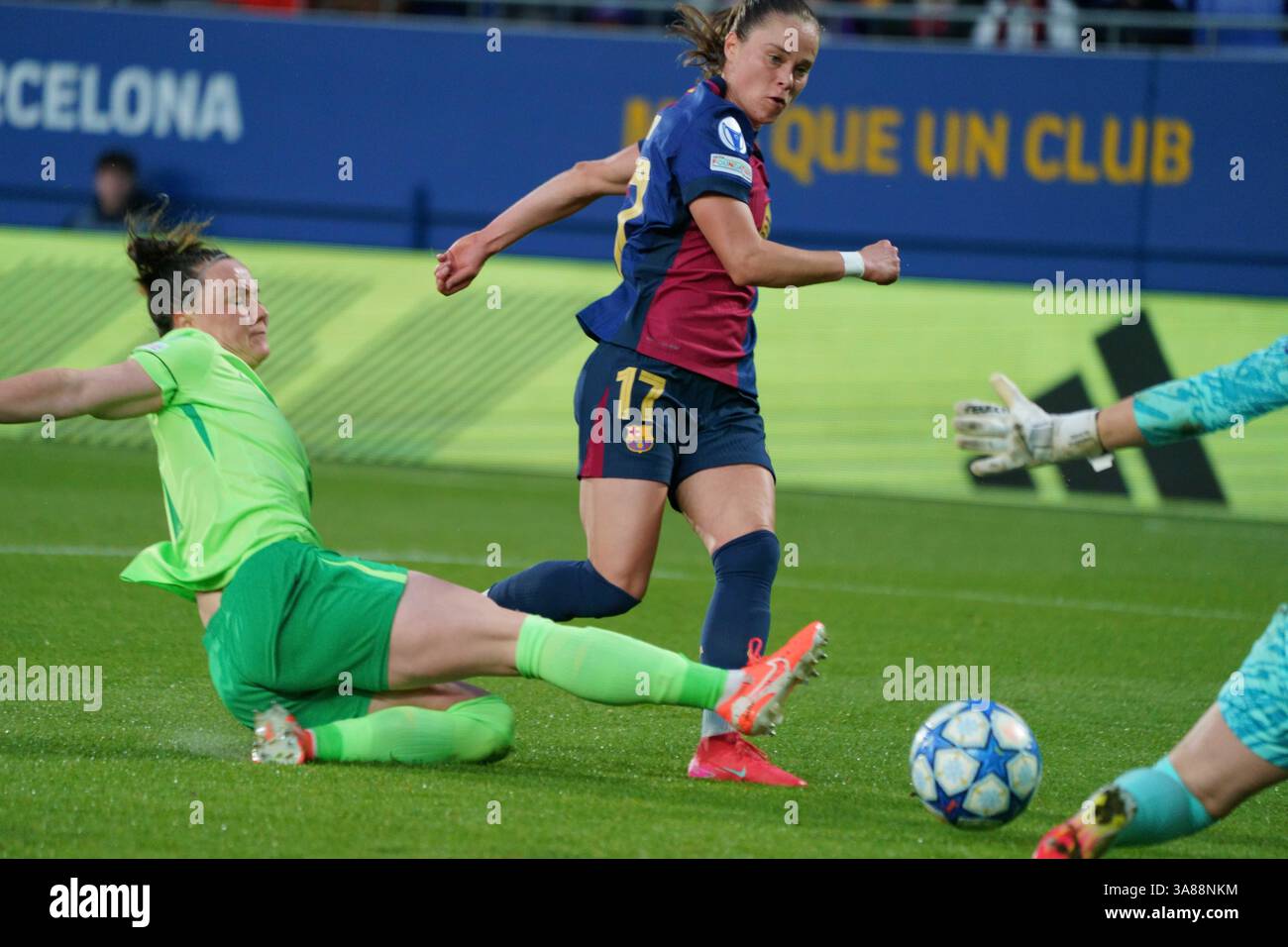 27th March 2025; Estadi Johan Cruyff, Barcelona, Spain, UEFA Womens ...