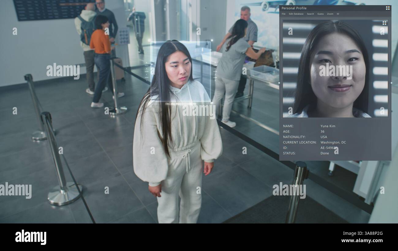 Airport Security Checkpoint: Surveillance Camera with Big Data AI ...