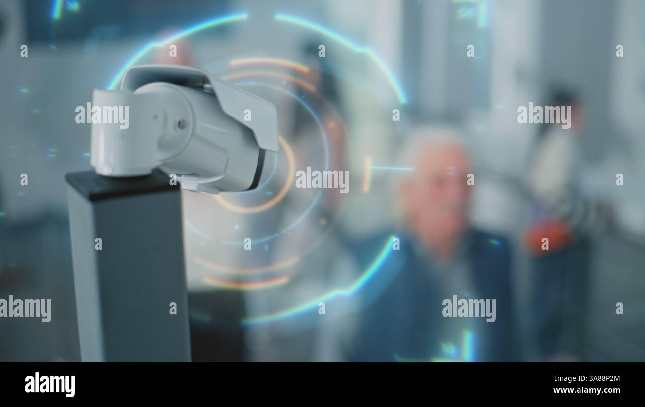 Airport Security Checkpoint: Queue of Diverse People Passing Passport ...