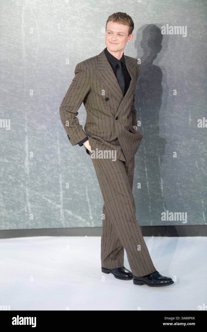 London, UK. 27 Mar, 2025. Pictured: Anson Boon attends The "Mobland ...