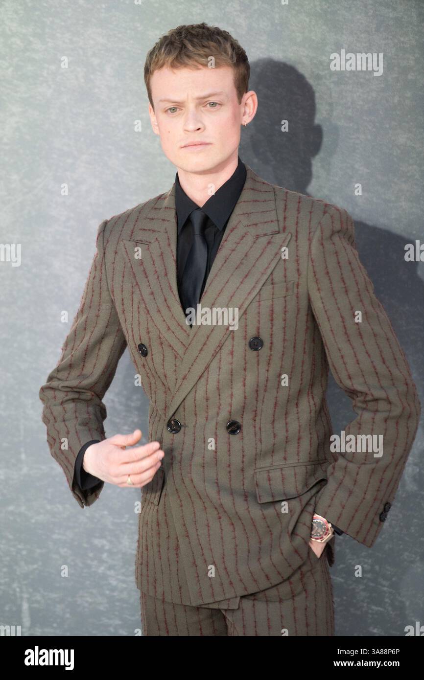 London, UK. 27 Mar, 2025. Pictured: Anson Boon attends The "Mobland ...