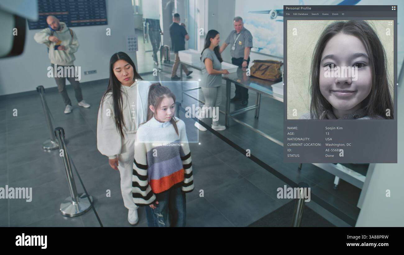Airport Security Checkpoint: Surveillance Camera with Big Data AI ...