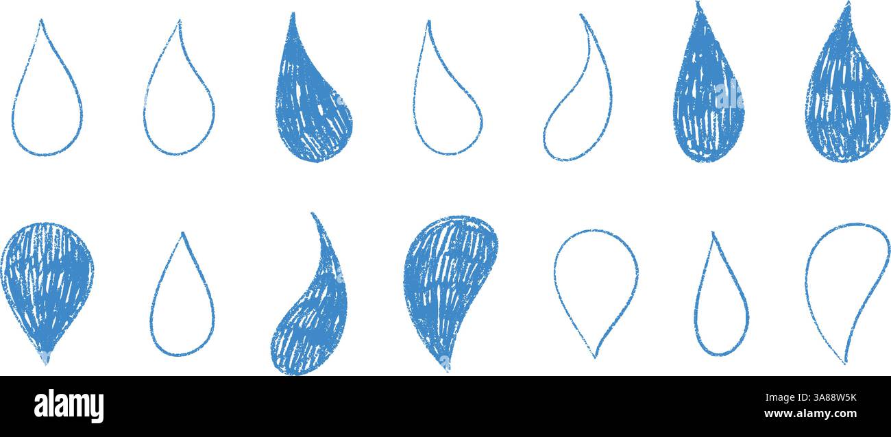 Water splash with wave and droplet shapes, liquid spray and drip ...