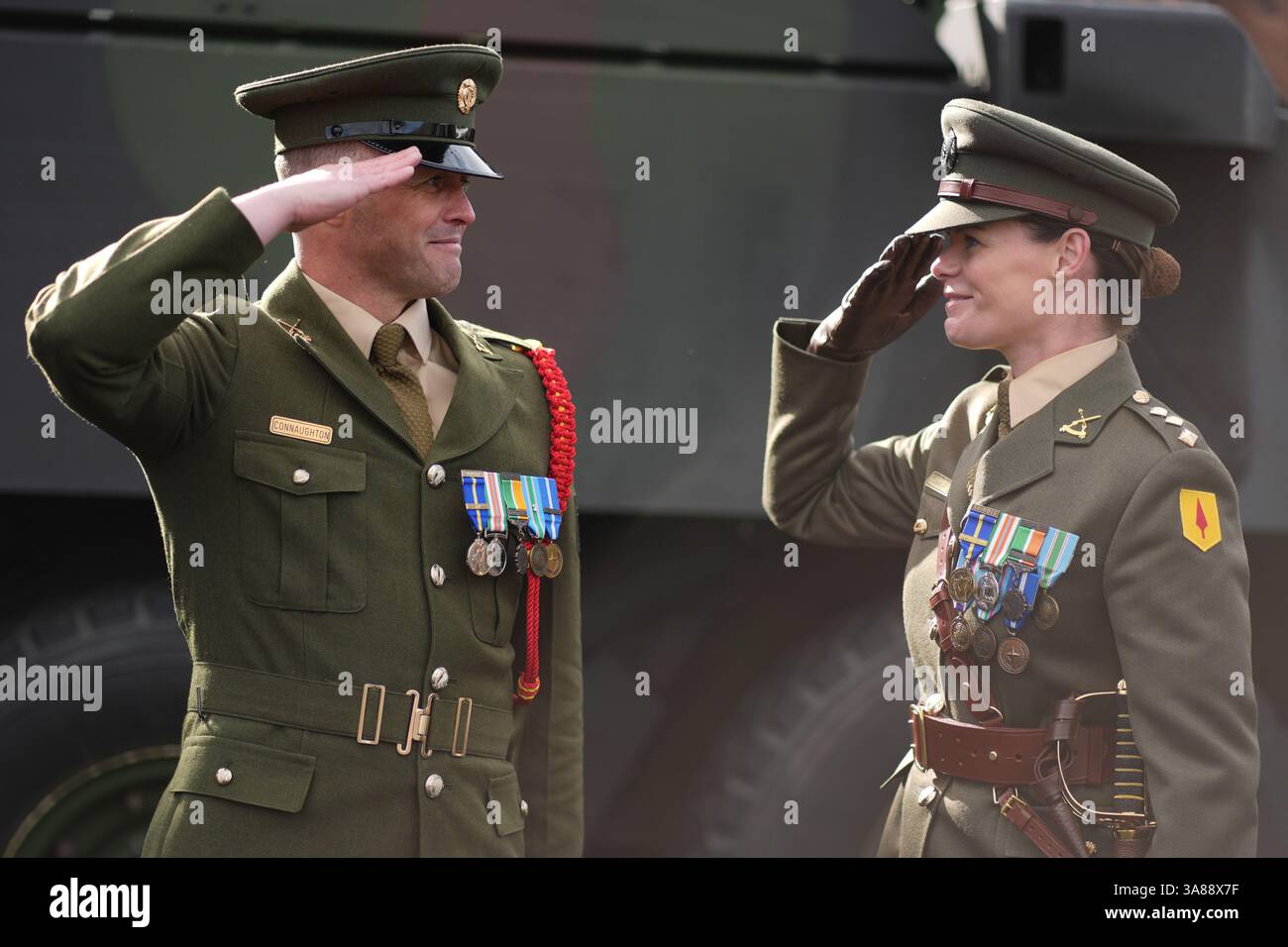 Cpt Kira Connaughton and her husband Sgt Dave Connaughton after the ...