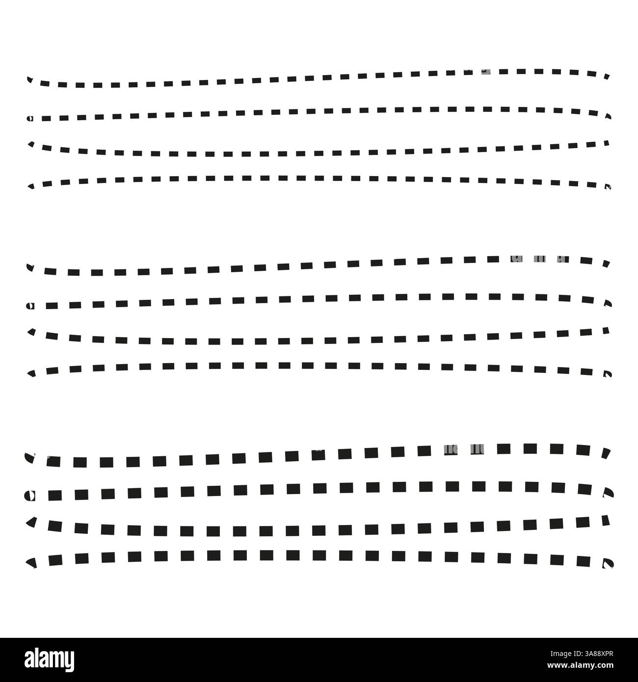 Dotted line patterns. Black wavy shapes. Minimal design elements ...