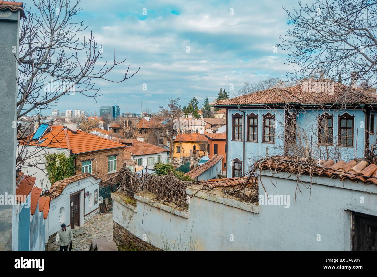 Historic houses in Plovdiv, Bulgaria Stock Photo - Alamy