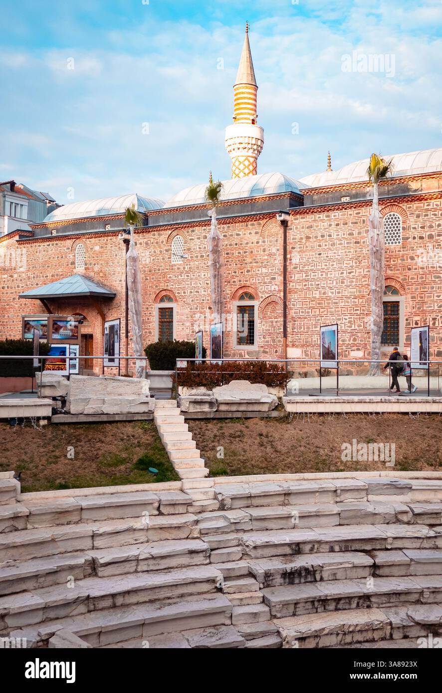Plovdiv, Bulgaria - February 7, 2025 - street view of Dzhumaya Mosque ...