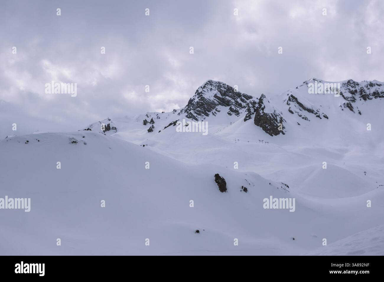 Stunning mountain landscapes in Courchevel, France Stock Photo - Alamy