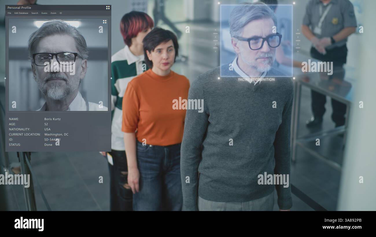 Airport Security Checkpoint: Queue of Multiethnic Passengers Passing ...