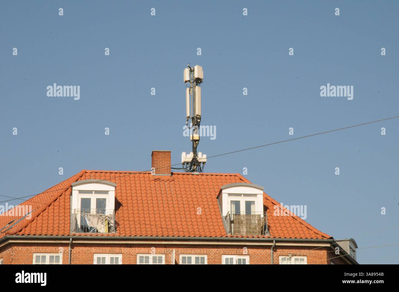 Copenhagen/ DenmarK/28 MARCH 2025/civil defence siren intalled on roof ...