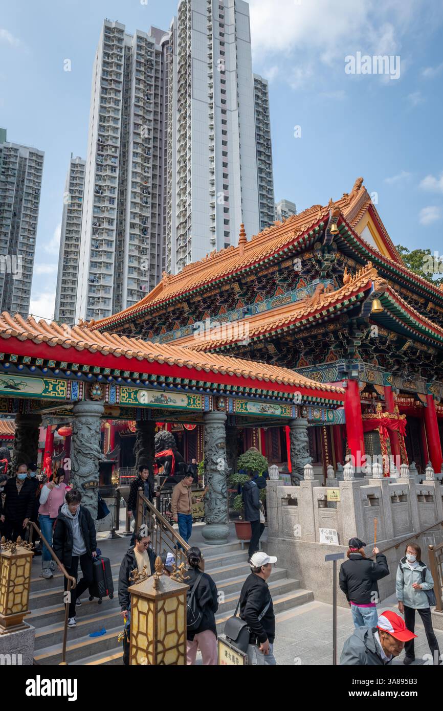 Hong Kong. China- 02.24.2025. General interior view of Sik Sik Yuen ...