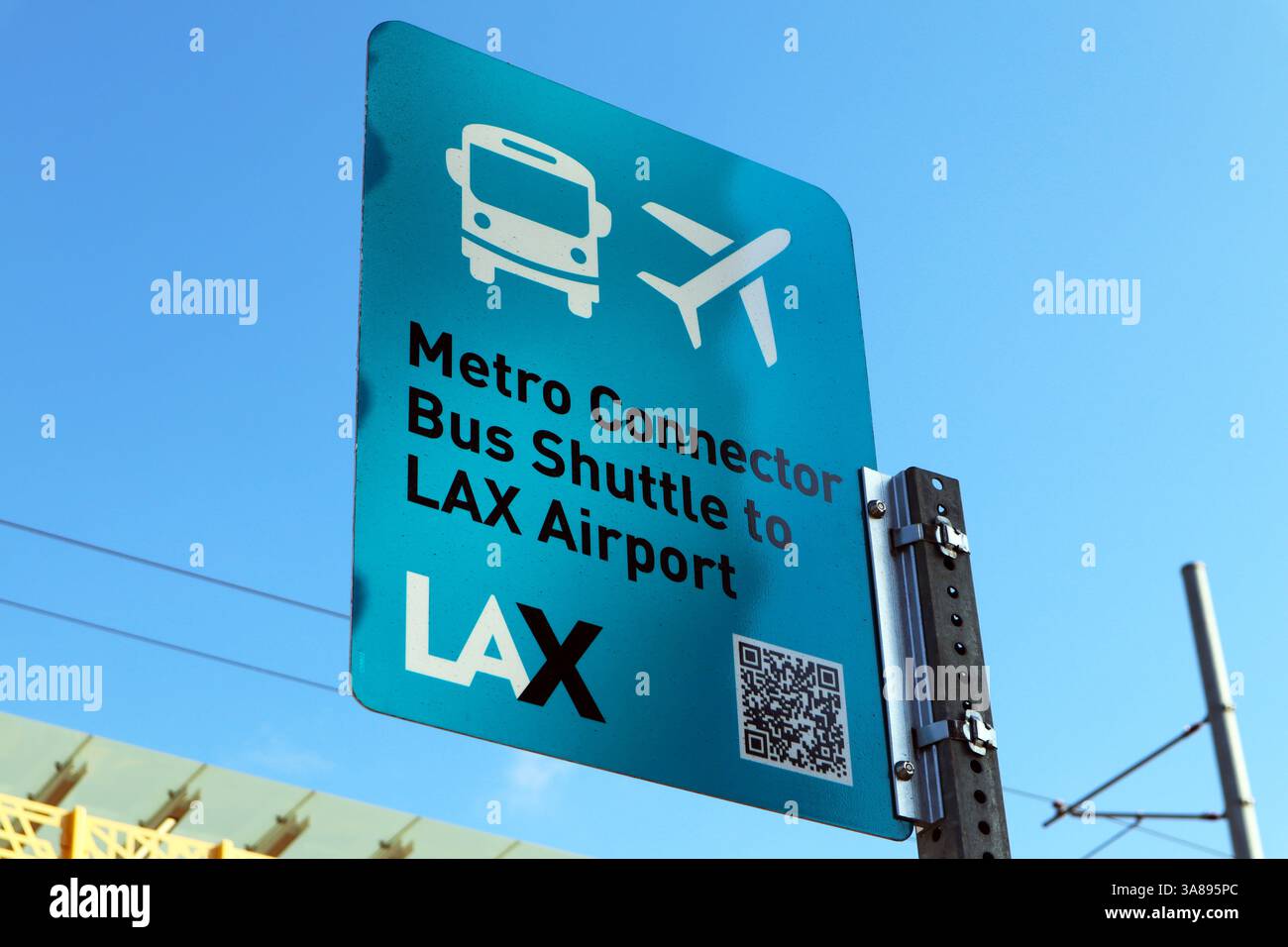 Los Angeles, California: Bus Stop Sign of Metro Connector Bus Shuttle ...