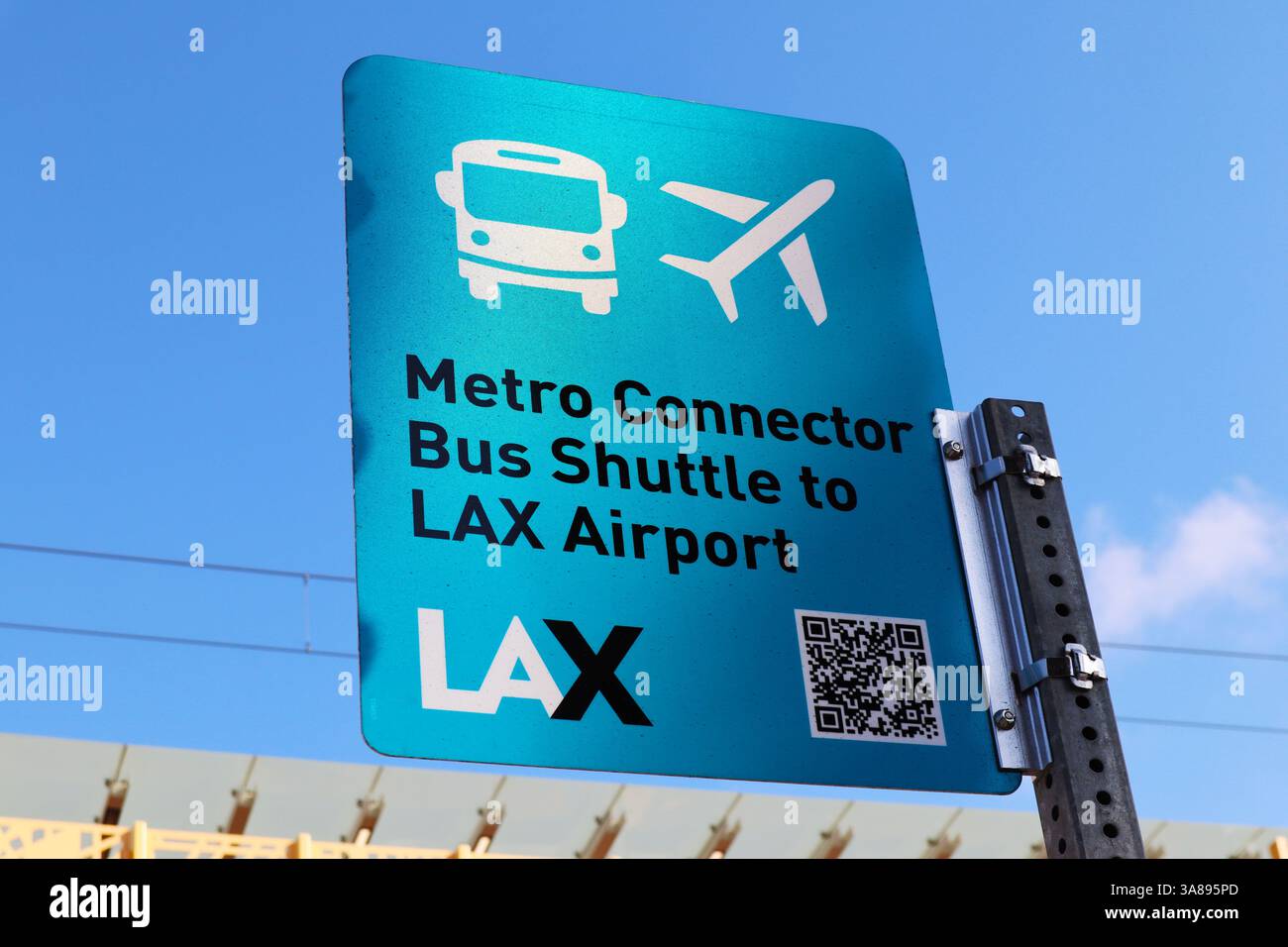 Los Angeles, California: Bus Stop Sign of Metro Connector Bus Shuttle ...