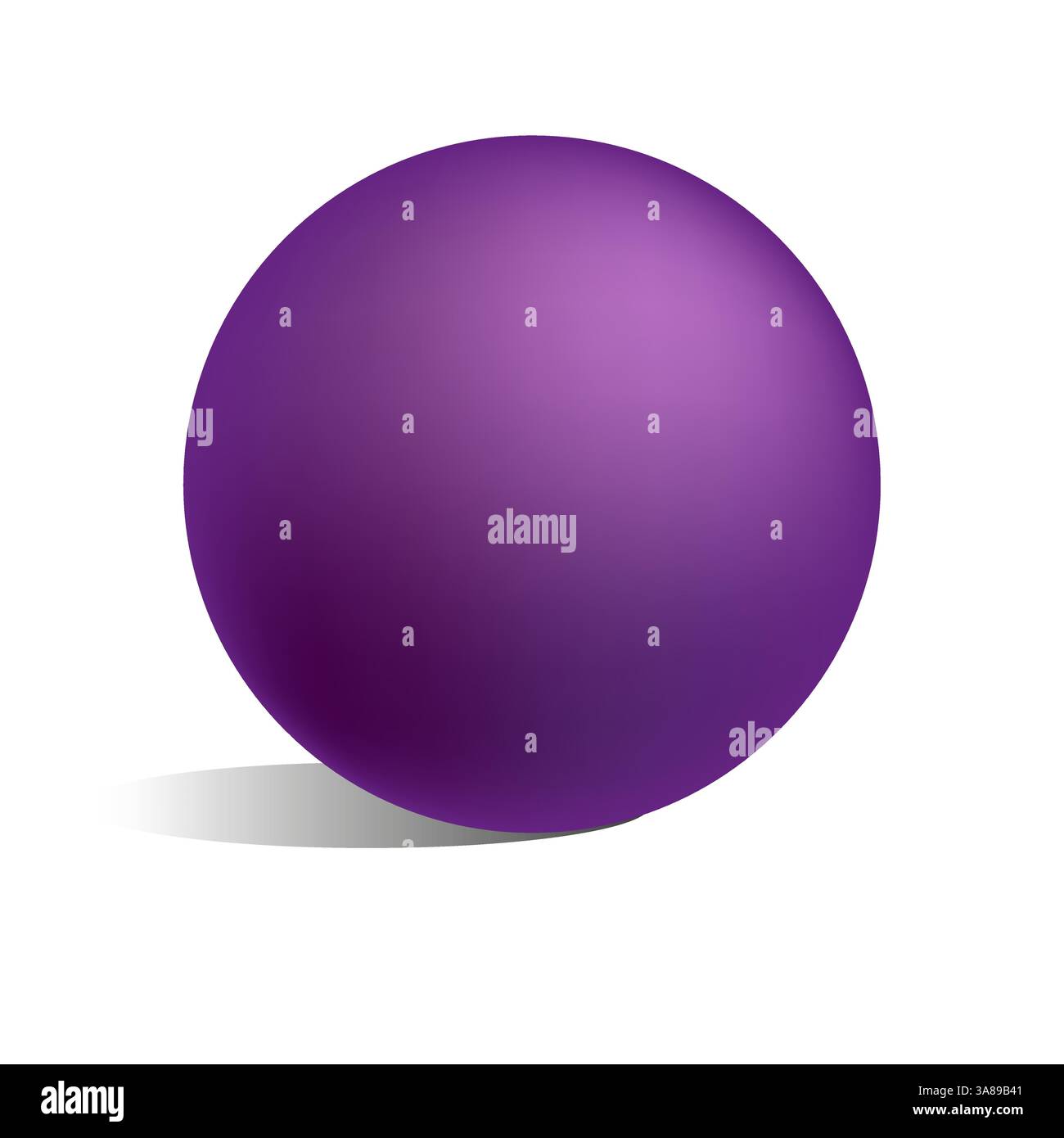 Purple sphere illustration. Realistic glossy ball. Smooth 3D round ...