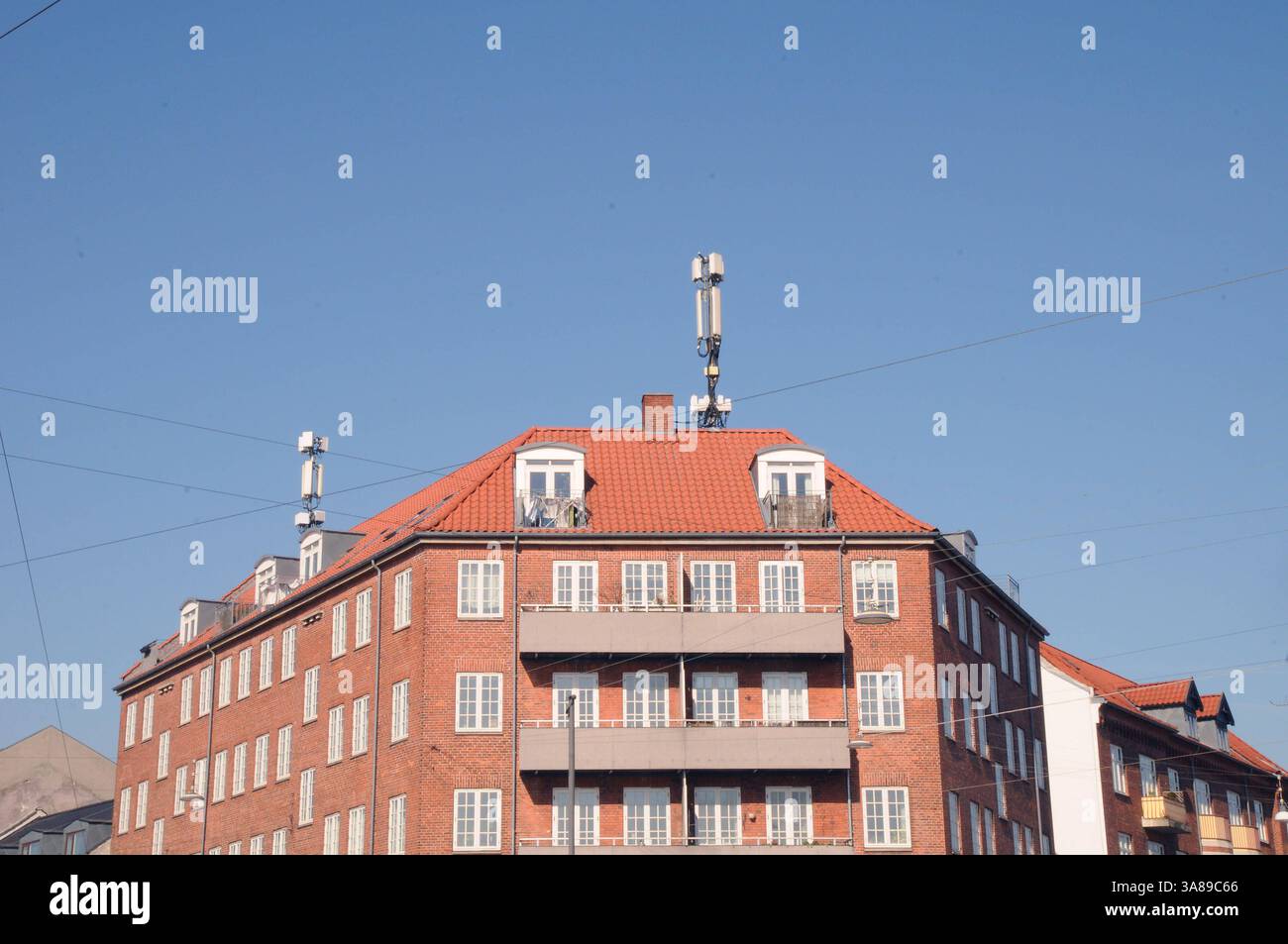 Copenhagen/ DenmarK/28 MARCH 2025/civil defence siren intalled on roof ...