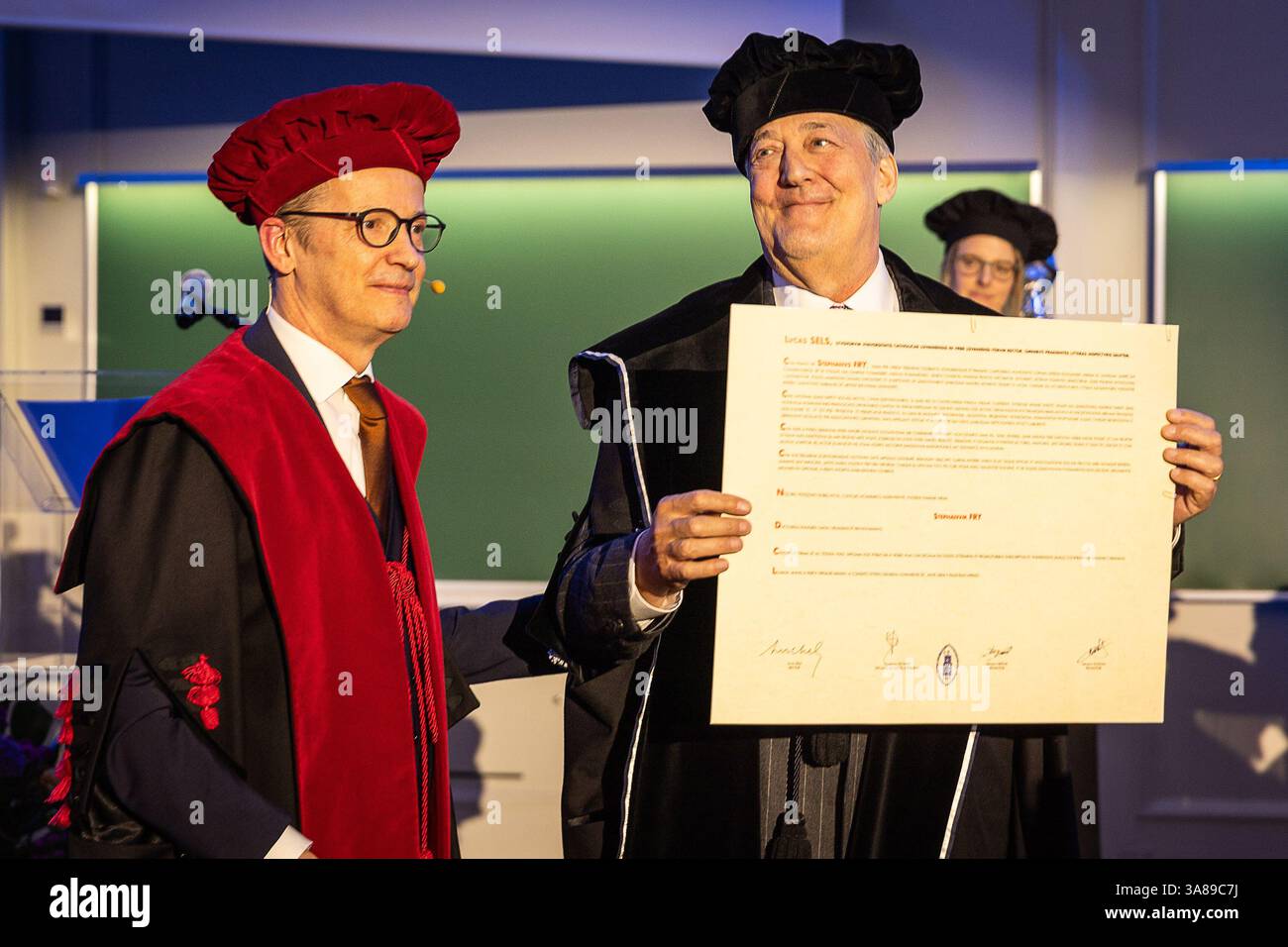 Leuven, Belgium. 28th Mar, 2025. Professor Dr. Luc Sels, Rector of KU ...