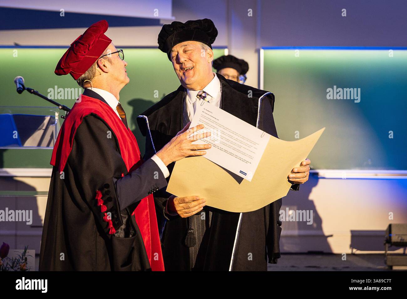 Leuven, Belgium. 28th Mar, 2025. Professor Dr. Luc Sels, Rector of KU ...