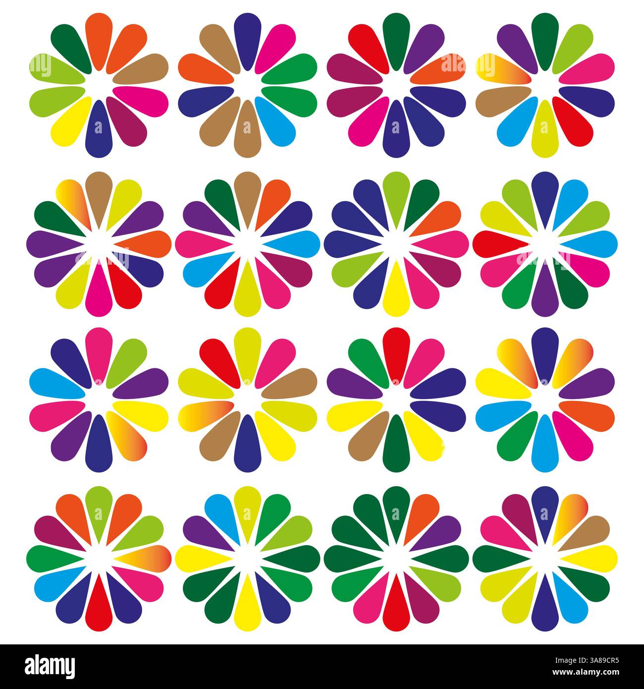 Flower icon. Petal bloom symbol. Vibrant design illustration. Vector ...