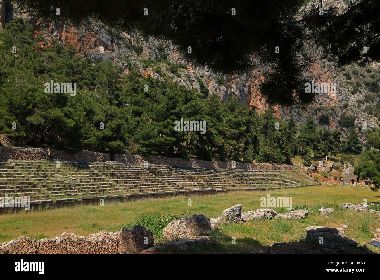 The Stadium, Delphi, Valley of Phocis, Greece Stock Photo - Alamy