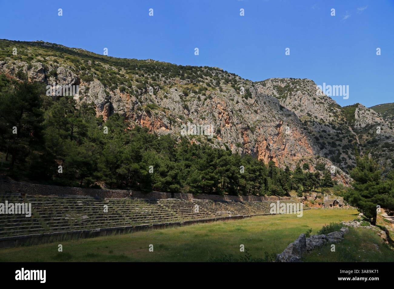 The Stadium, Delphi, Valley of Phocis, Greece Stock Photo - Alamy