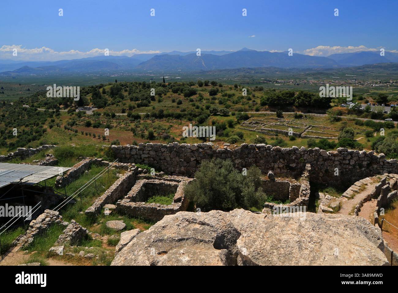 Mycenae, Ruins of Citadel, Argolis, Peloponnese, Greece Stock Photo - Alamy