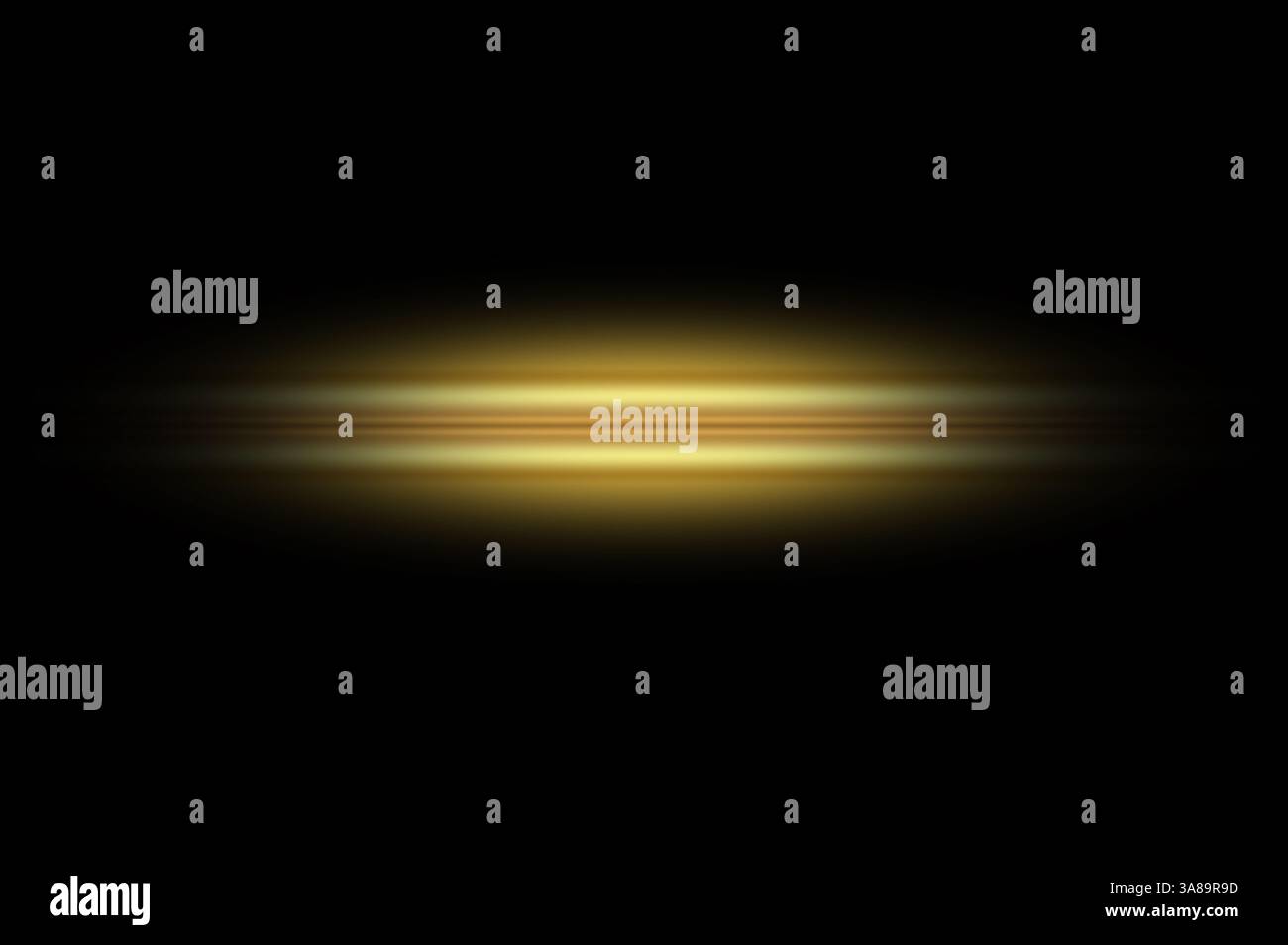 Golden Light Streaks with Sparkling Particles on Black Background ...