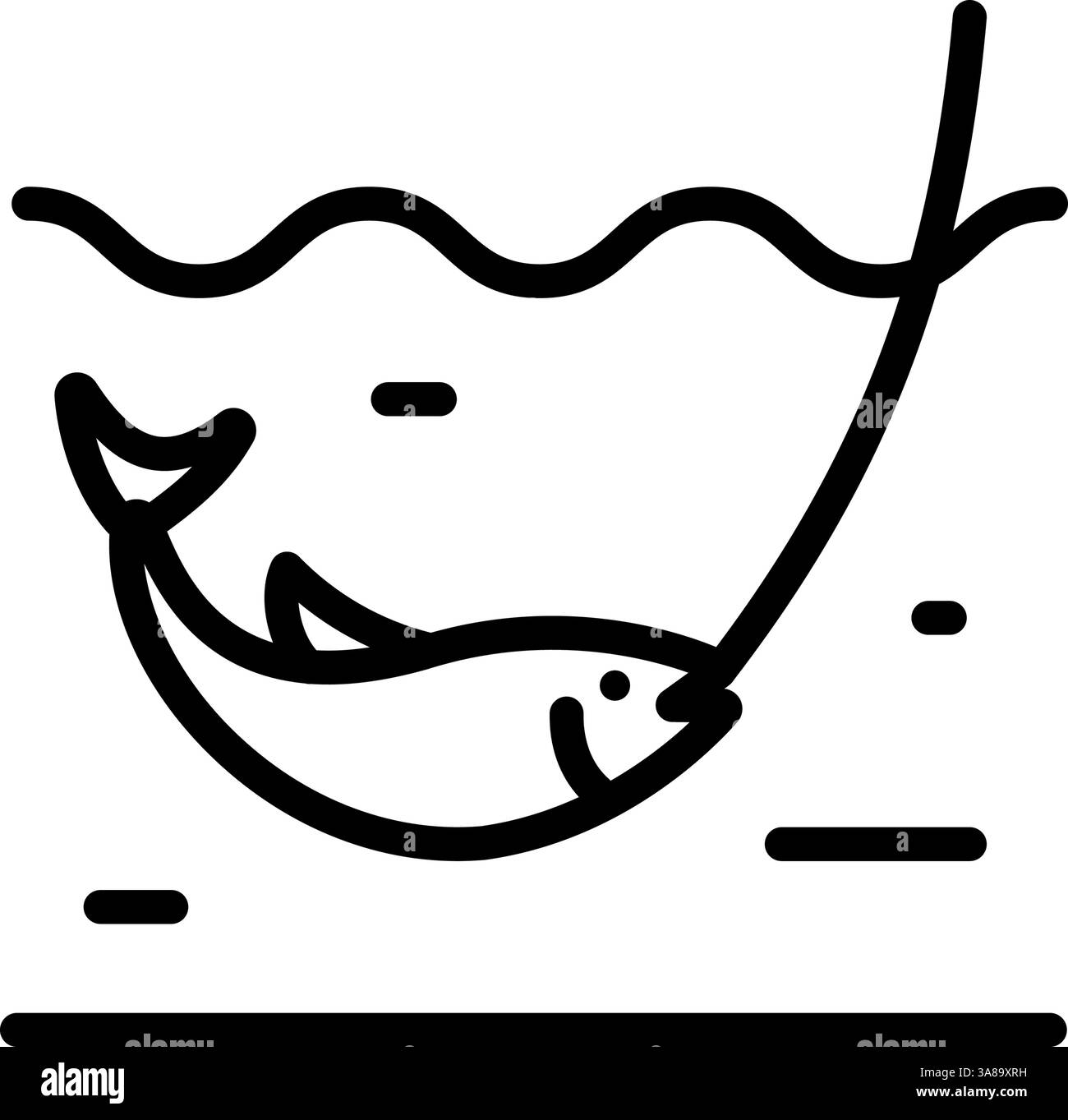 Various fishing related icon. Fishing Vector Line Icon. Catch seafood ...