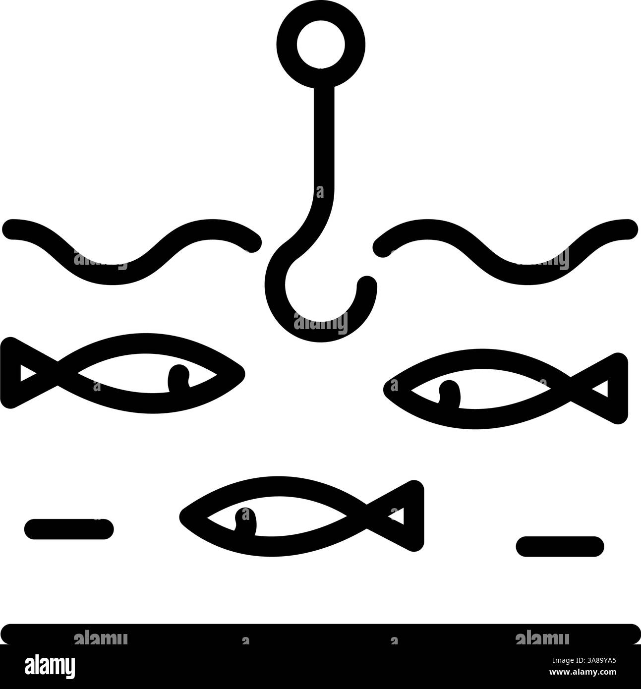 Various fishing related icon. Fishing Vector Line Icon. Catch seafood ...