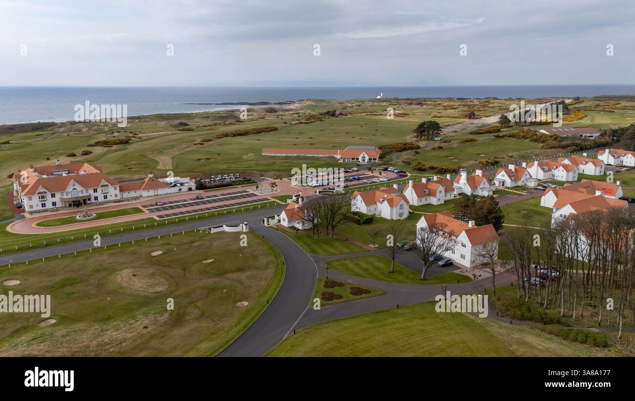 Drone image of Trump Turnberry hotel & resort in Ayrshire Stock Photo ...
