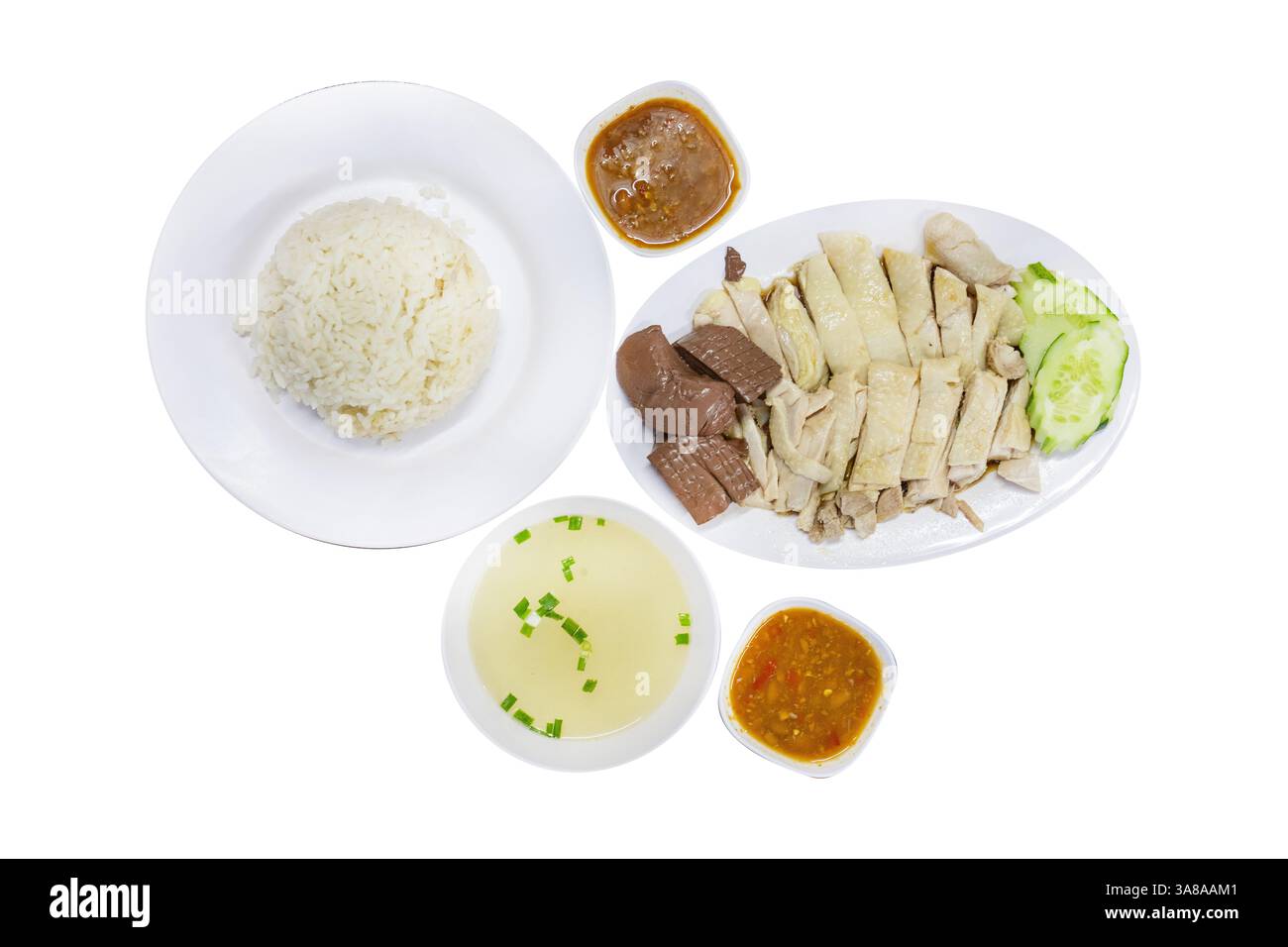 Warm steamed white rice Cut Out Stock Images & Pictures - Alamy