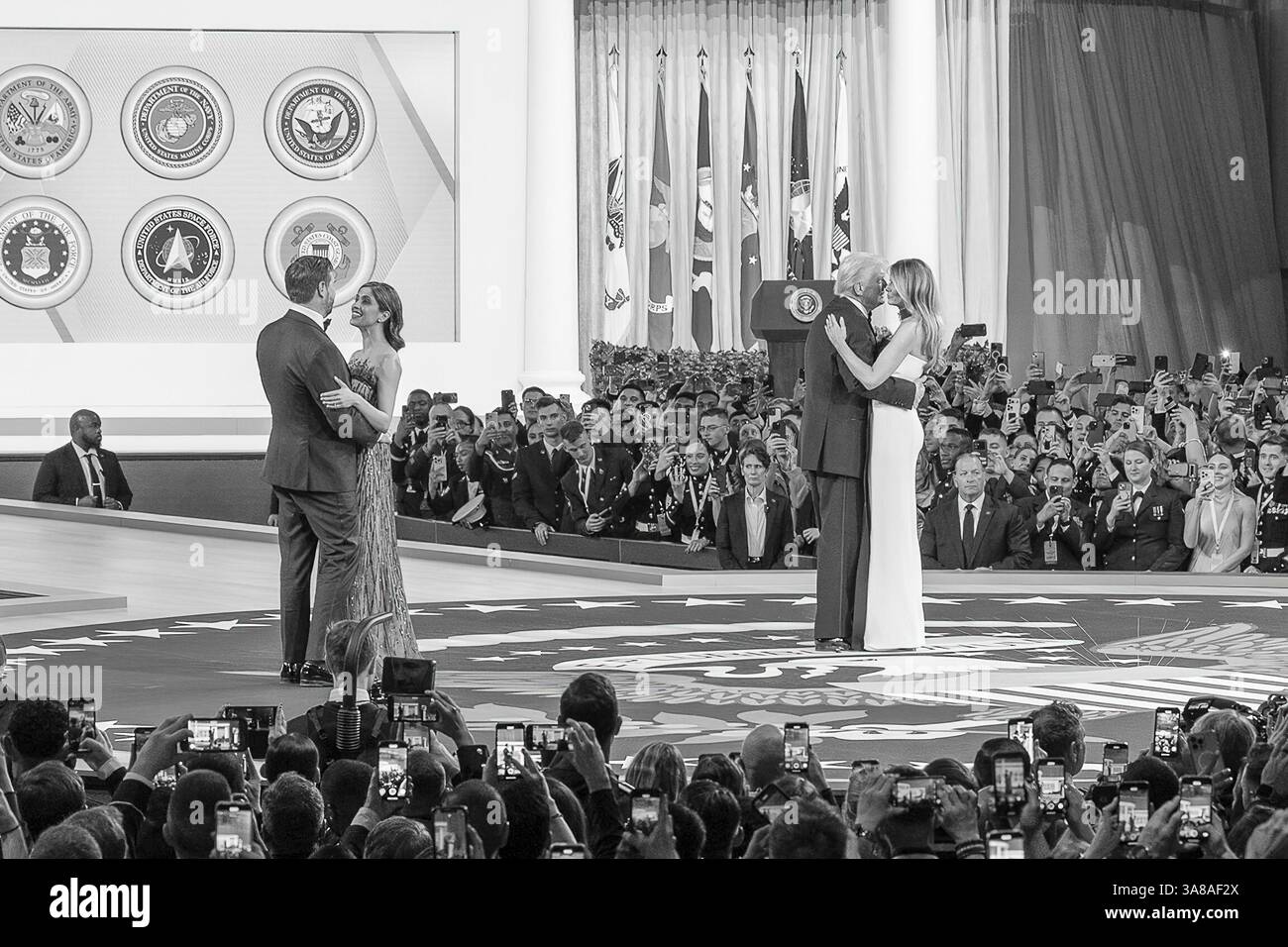 President Donald Trump and Vice President JD Vance dance with their ...