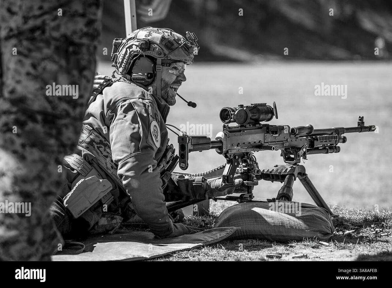 JD Vance, the Vice President of the United States, shoots the M240B ...